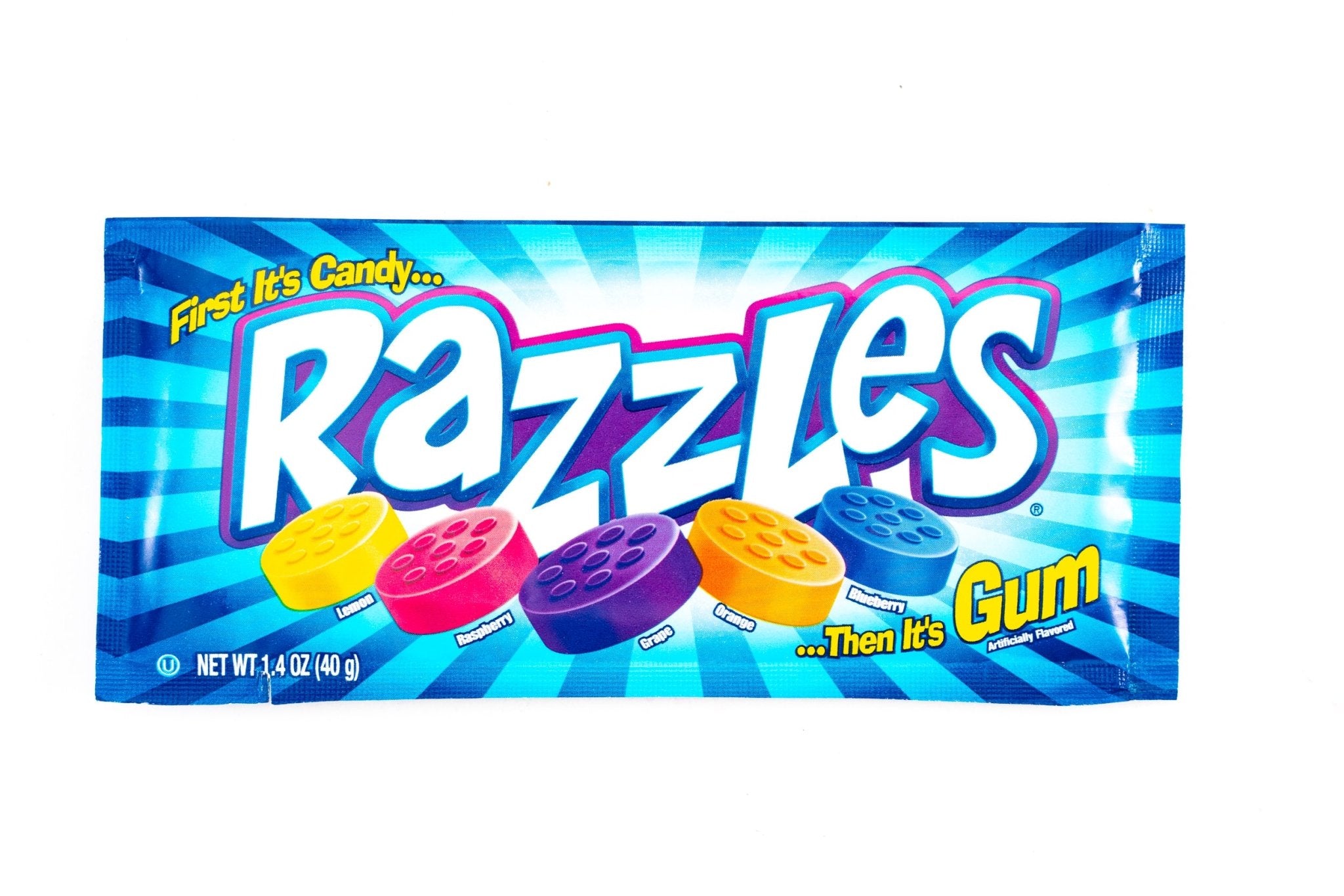 Razzles Candy Gum Assorted Bulk Box (1.4 oz, 24 ct.) – Vintage Candy Co.