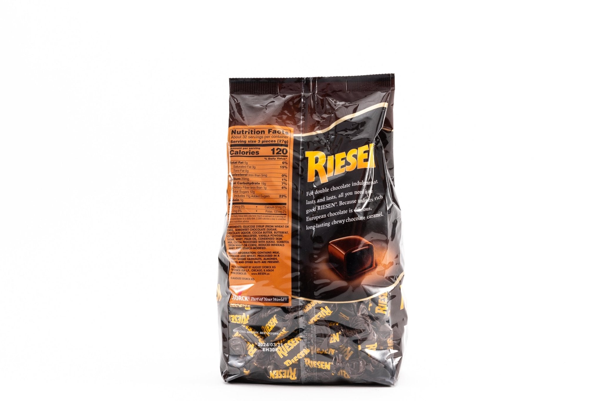 Riesen Chewy Caramel Covered Chocolate Individually Wrapped Bulk Bag ...