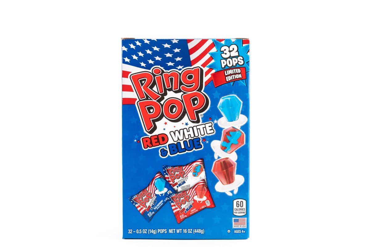 Ring Pop Assorted Individually Wrapped Lollipops Bulk Box (0.5 oz, 32 ...