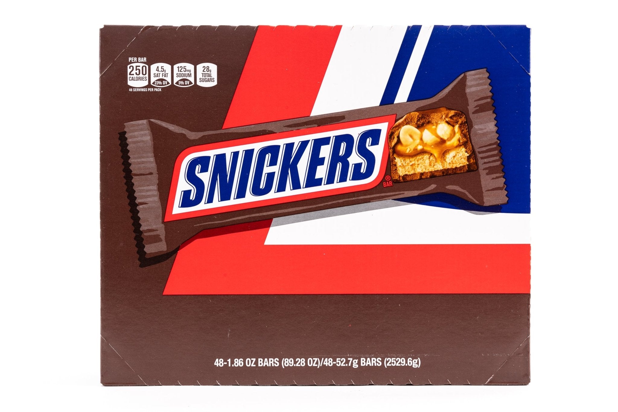 Snickers Crunch Chocolate Peanut Bar Bulk Box (1.86 oz, 48 ct ...