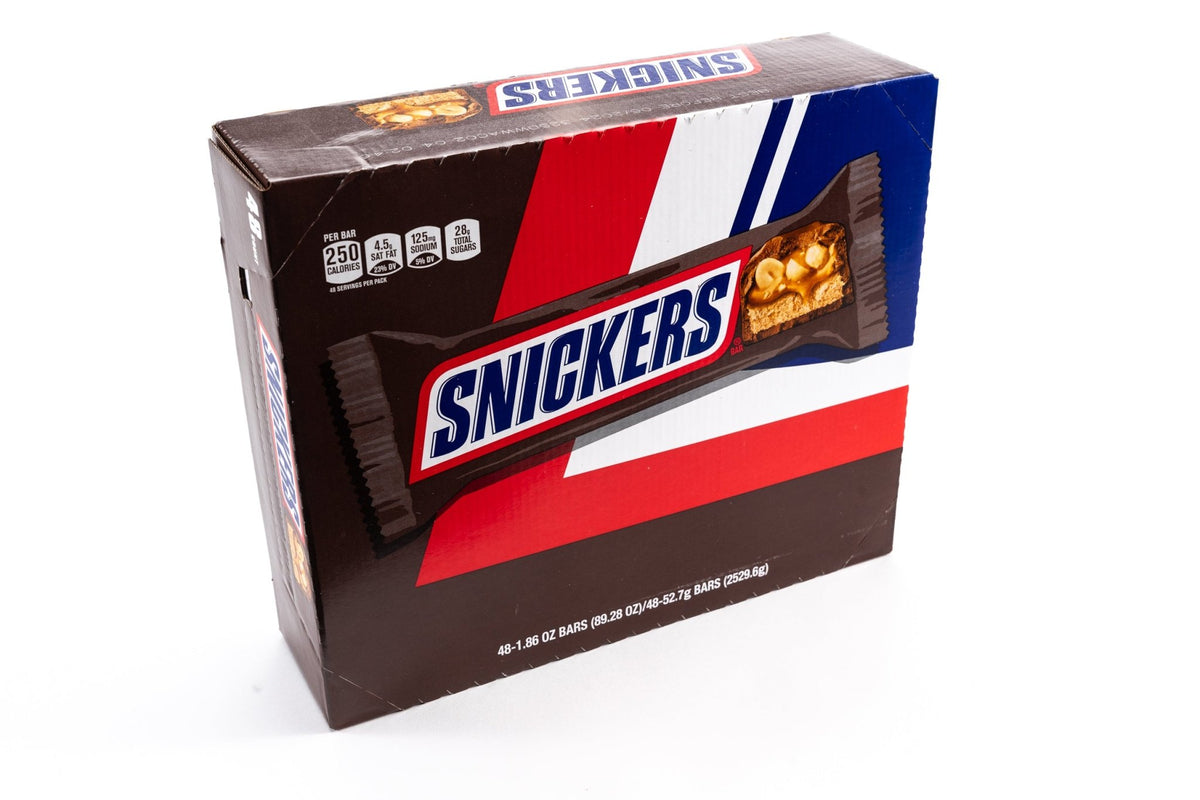 Snickers Crunch Chocolate Peanut Bar Bulk Box (1.86 oz, 48 ct ...