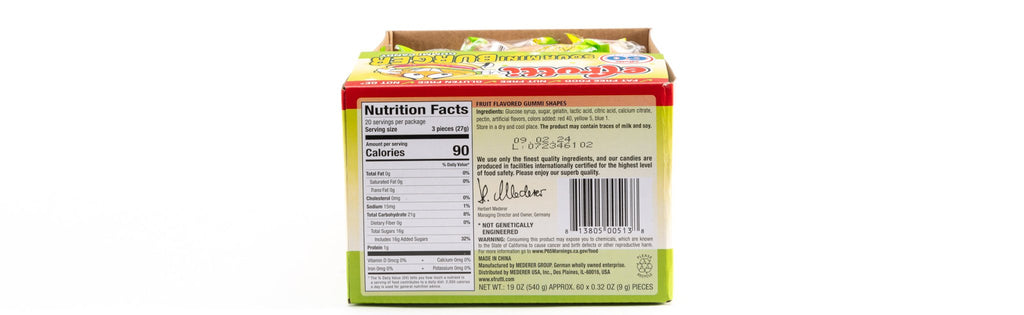 Sour Mini Burger Efrutti Gummy Candy Bulk Box (0.32 oz, 60 ct ...