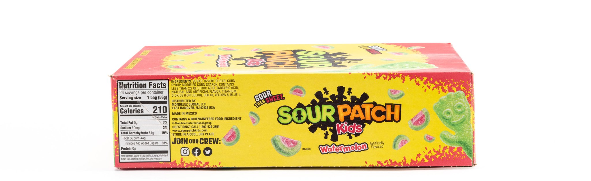 Sour Patch Kids Sweet Watermelon Chewy Candy Bulk Pack (2 oz. 24 ct ...