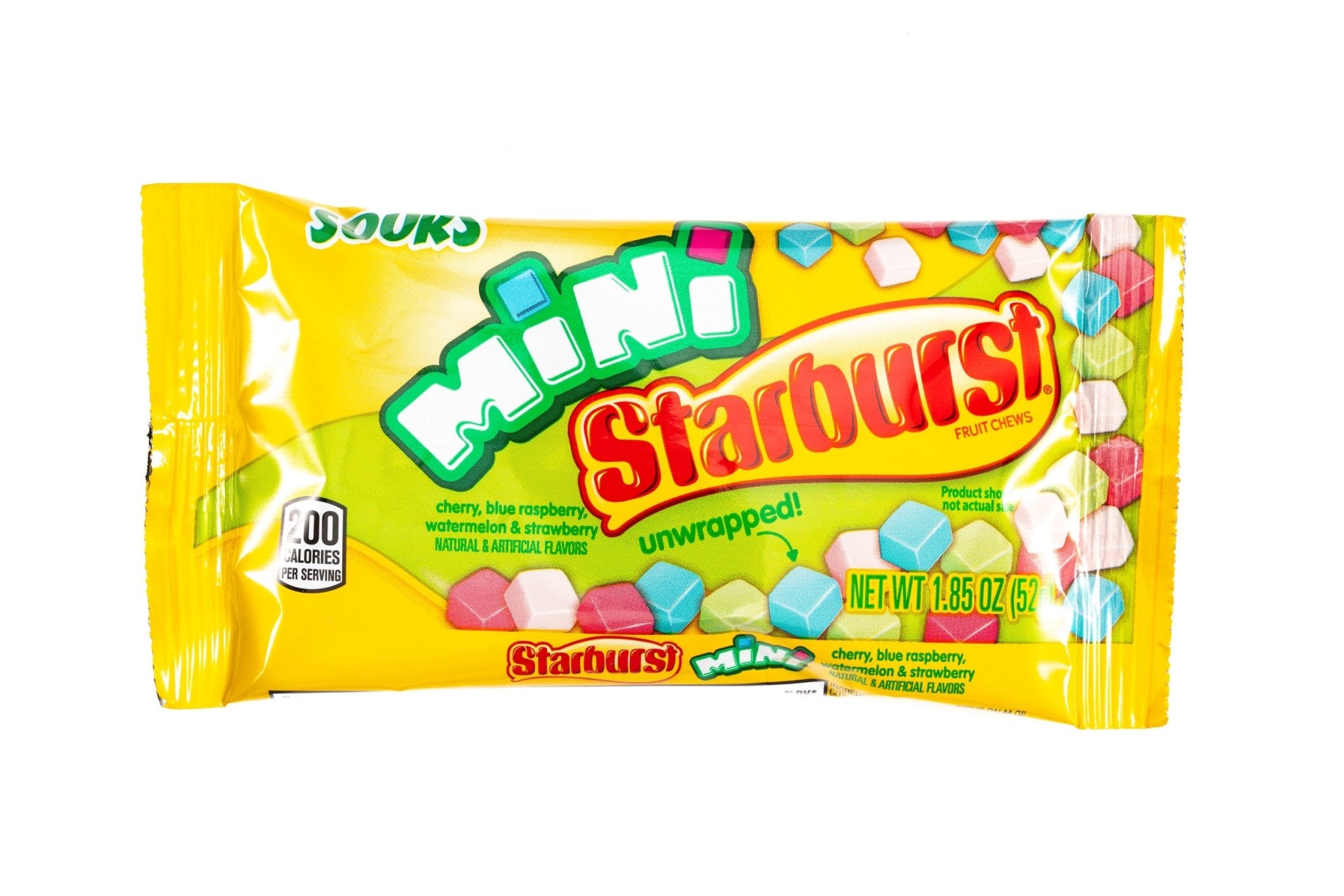 Starburst Mini Sour Fruit Chews Candy Bulk Box (1.85 oz, 24 ct ...