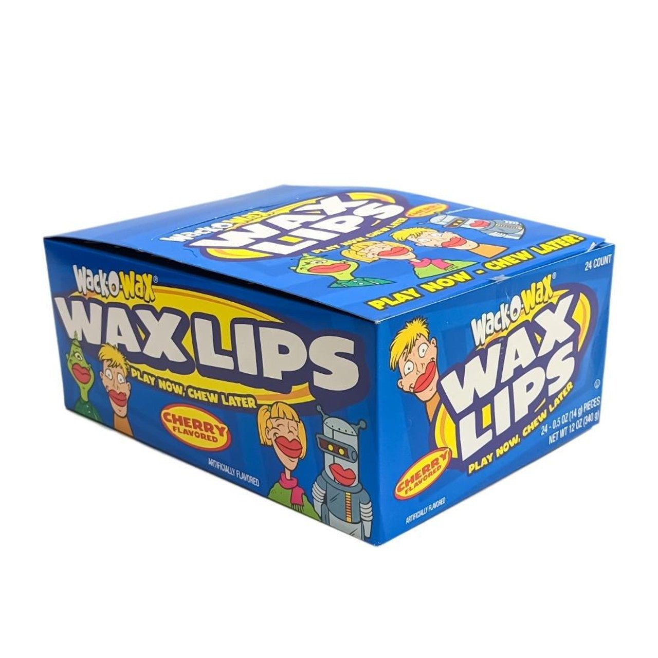 Wack-O-Wax Lips Cherry Chewy Candy Bulk Box (0.5 oz, 24 ct.) – Vintage ...