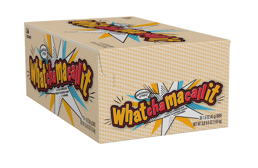 Whatchamacallit Chocolate Peanut Crispy Candy Bulk Box (1.6 oz, 36 ct ...
