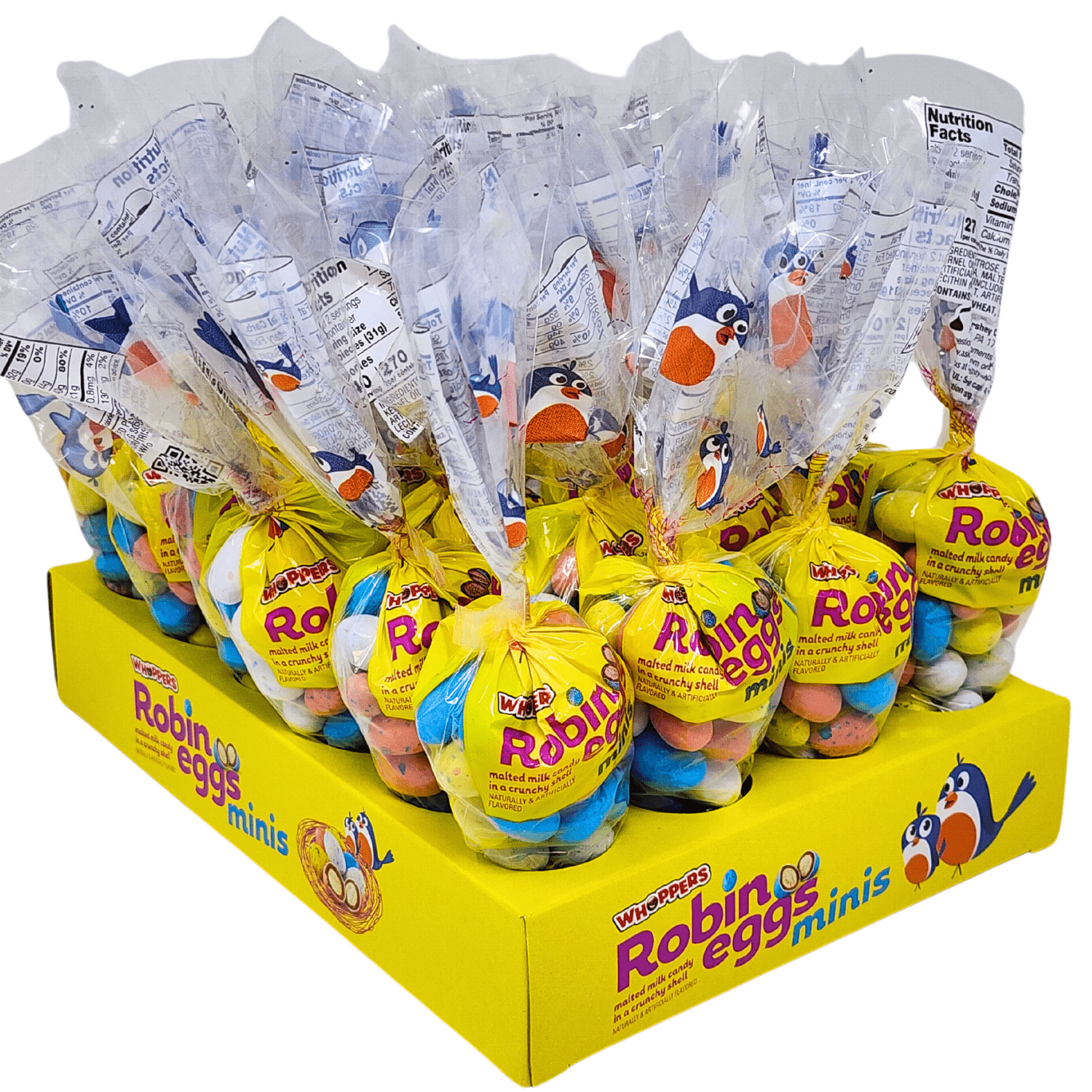 Whoppers Mini Robin Eggs Malted Milk Candy Bulk Box (2.2 oz, 24 ct ...