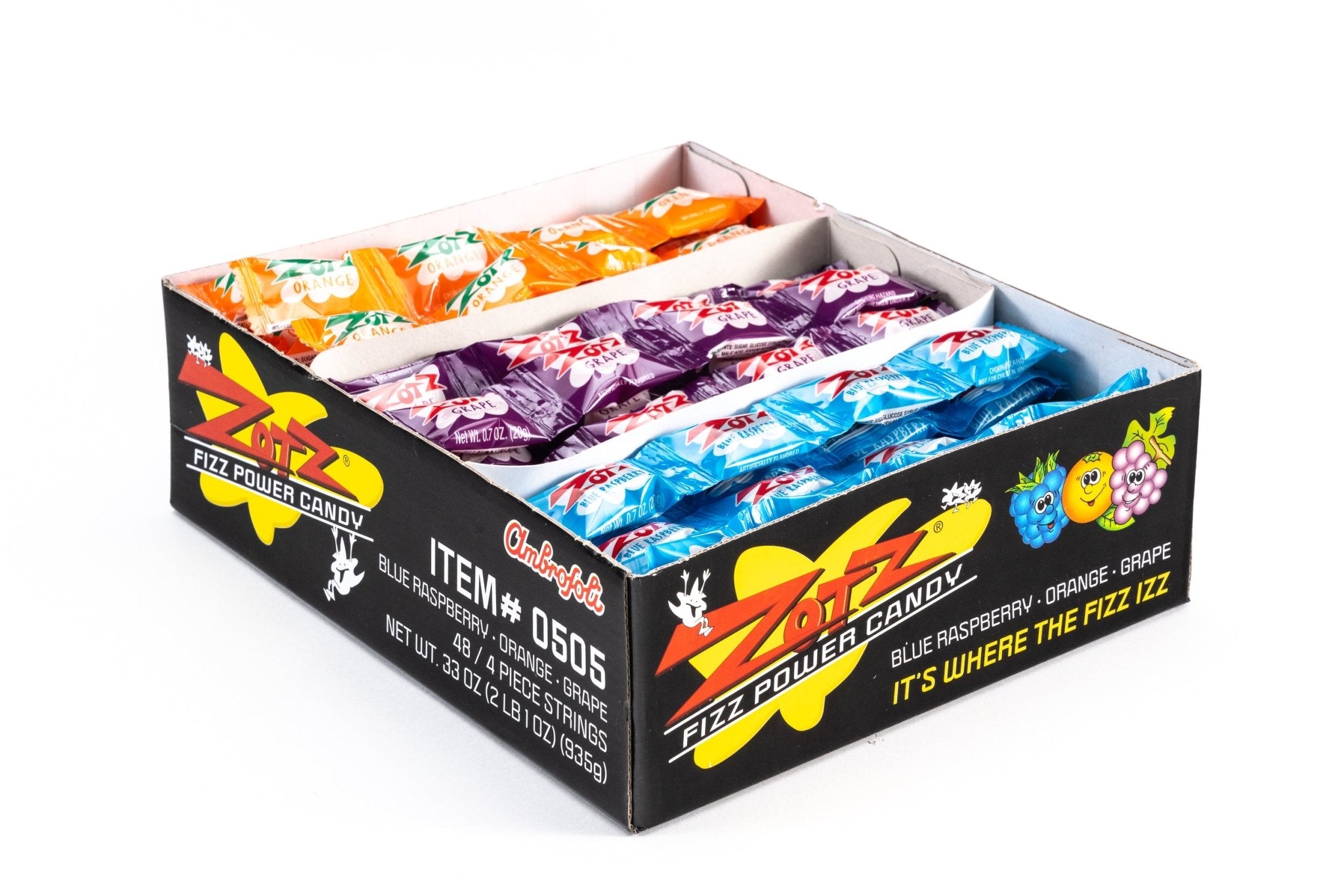 Zotz Fizz Power Candy Assorted Flavor Bulk Box (0.7 oz, 48 ct ...